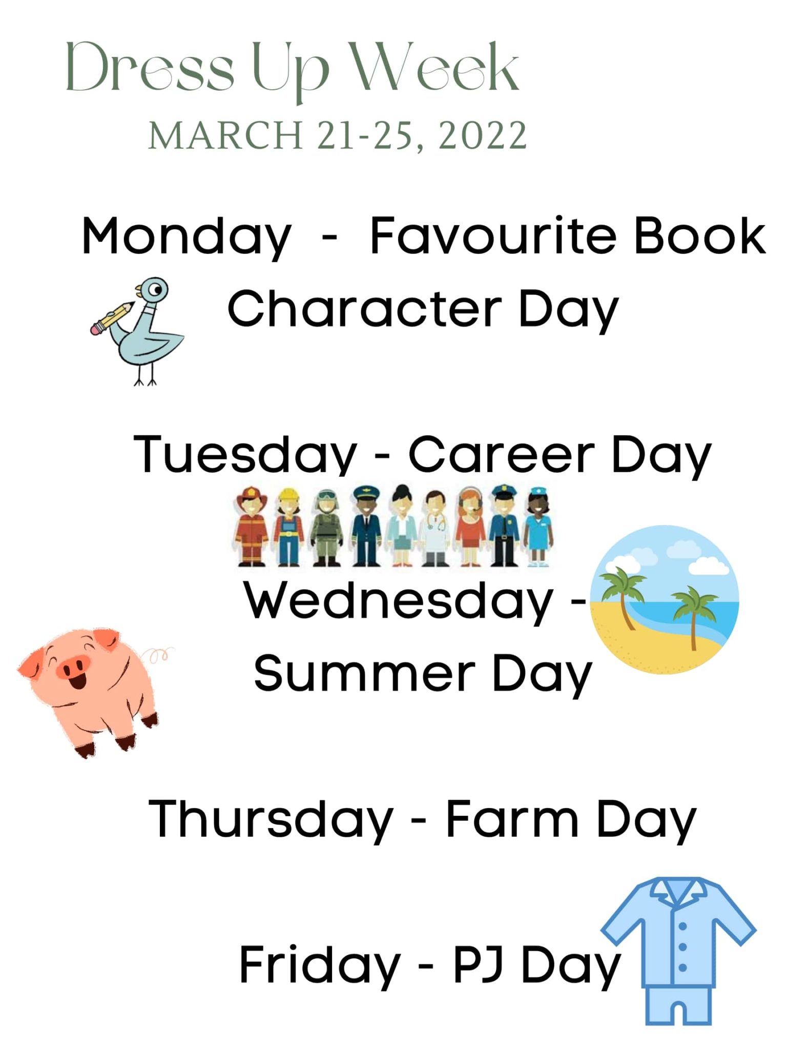 Dress Up Week – March 21st – 25th | Southwood School